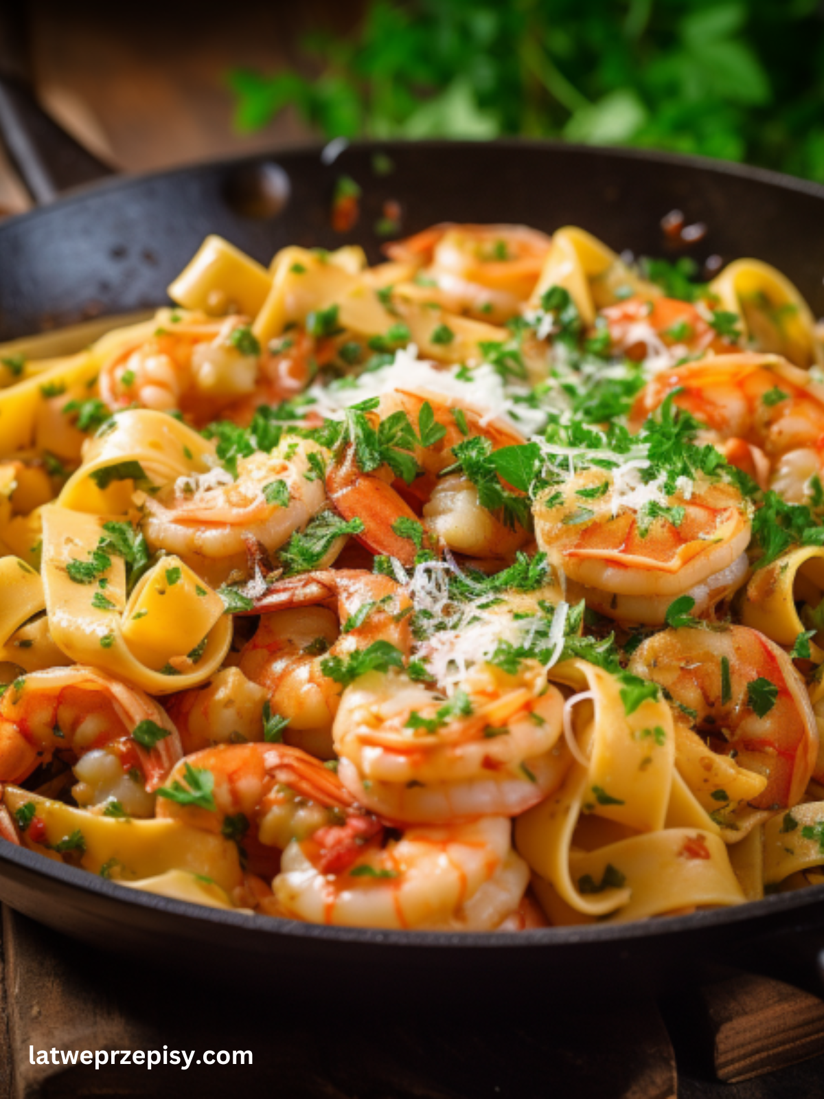 Makaron z krewetkami - Łatwe Przepisy